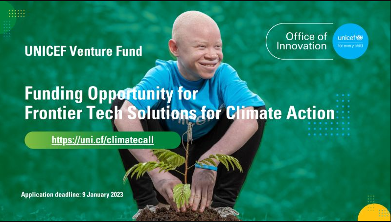UNICEF Venture Fund 2023 for Frontier Tech Solutions